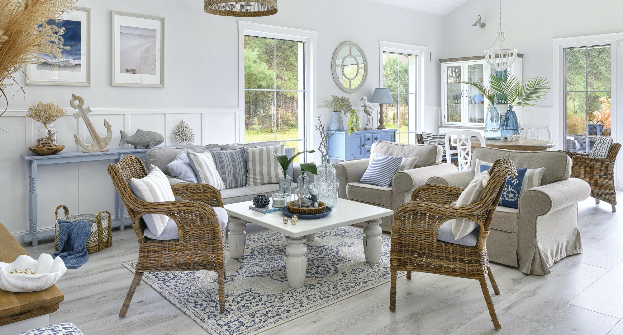 Jak urządzić salon w stylu hamptons? Zobacz 10 najpiękniejszych ...